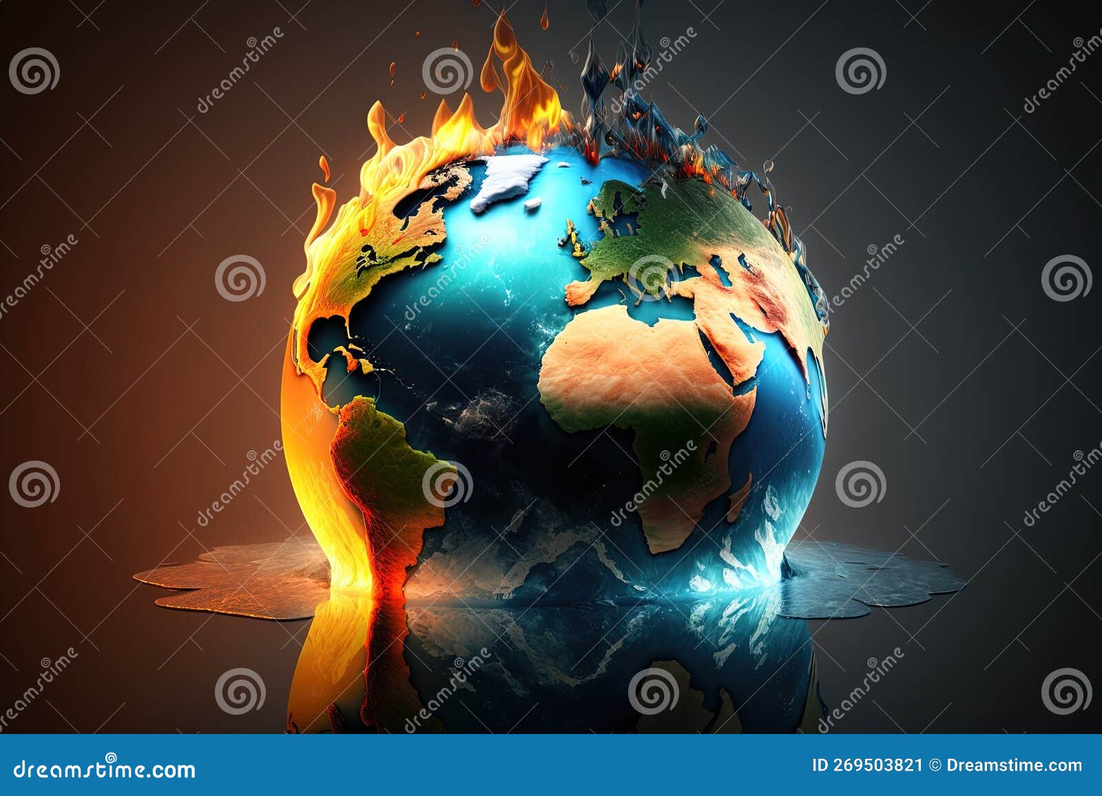 Climate Change Global Warning Abstract Illustration Generative Ai Stock ...