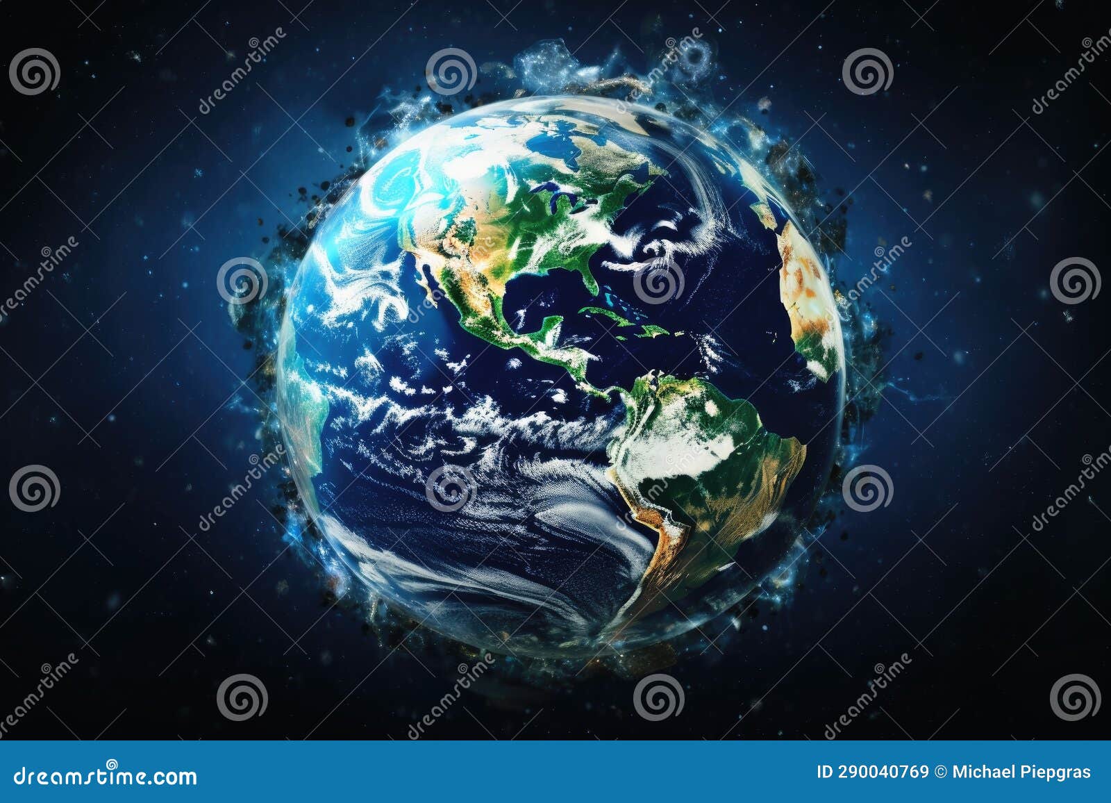 Climate Change Makes Planet Earth Drowning Stock Image - Image of ...