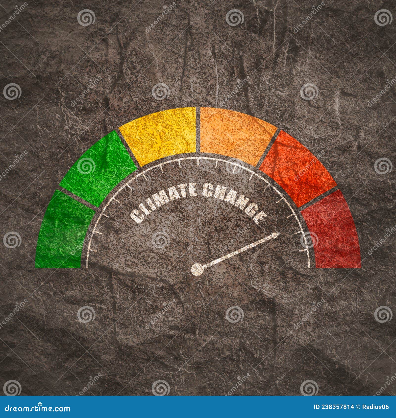 Climate Change Measuring Device with Arrow and Scale. Stock ...