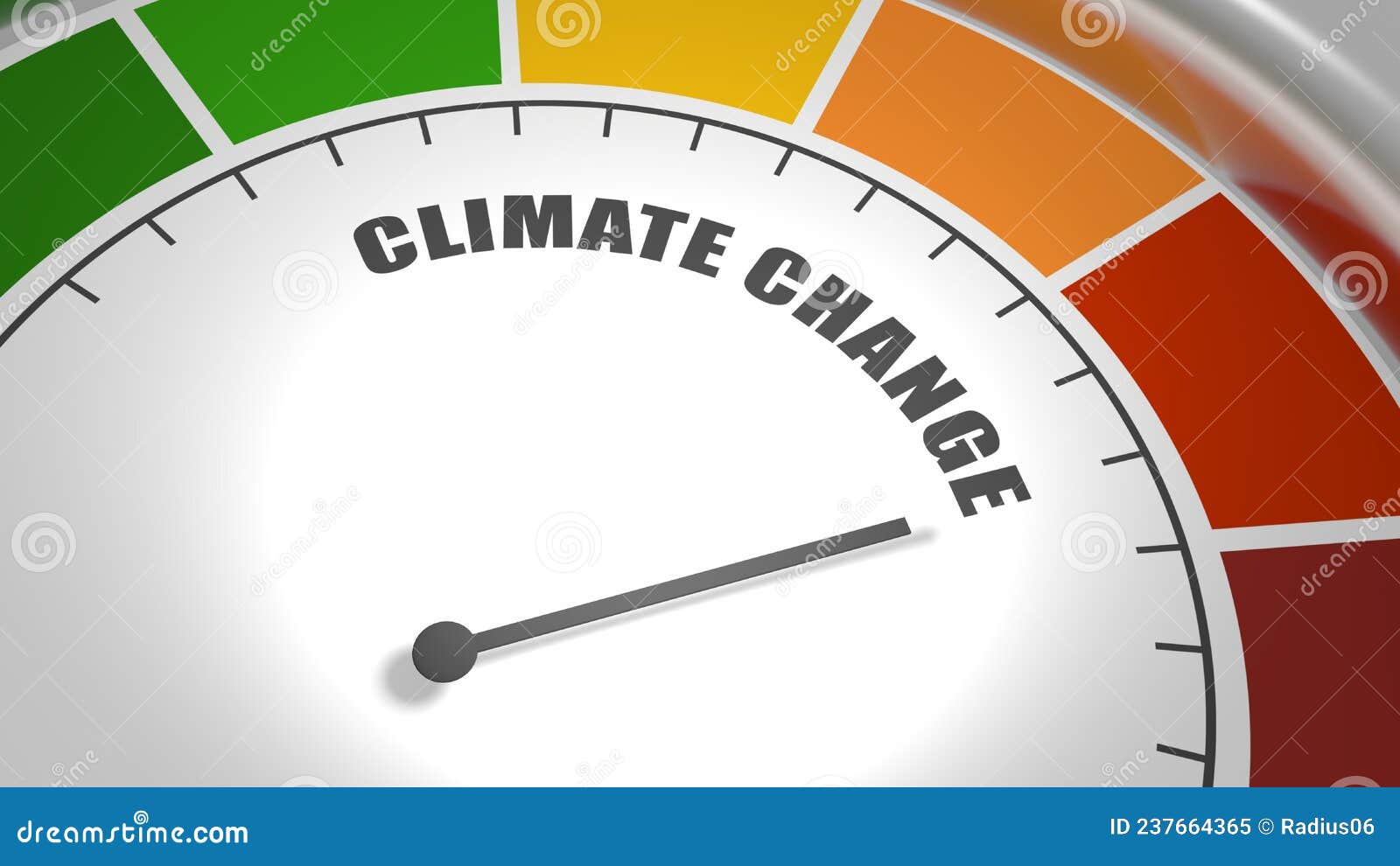 Climate Change Measuring Device with Arrow and Scale. Stock ...