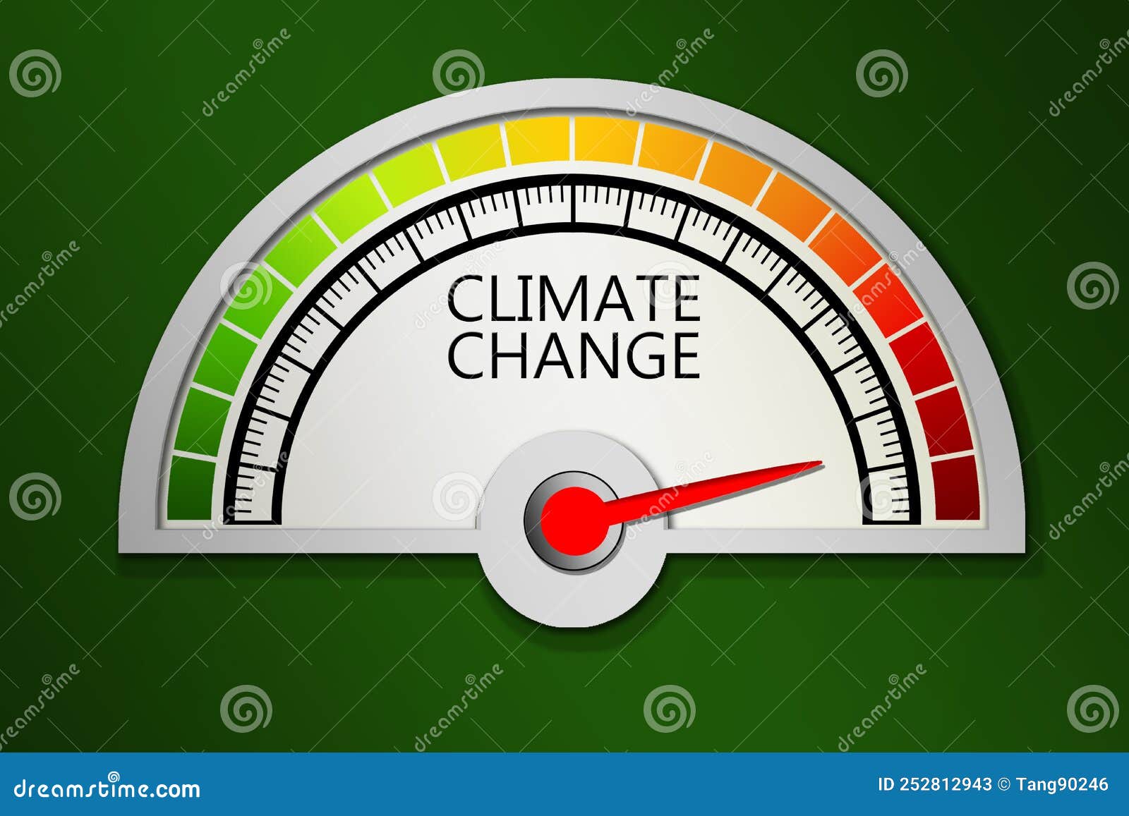 Climate Change Measuring Device with Arrow and Scale Stock Illustration ...