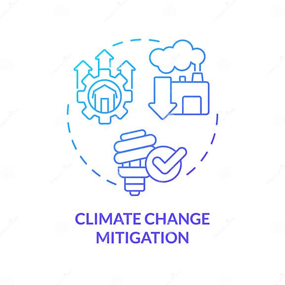 Climate Change Mitigation Icon Heatflation Concept Stock Vector ...