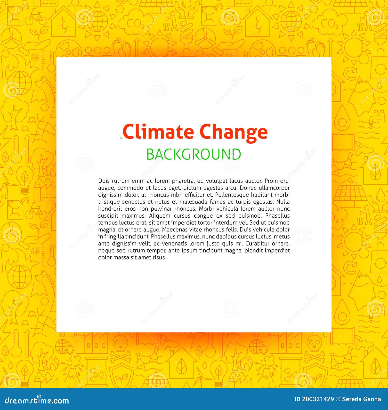 Climate Change Paper Template Stock Vector - Illustration of iceberg ...