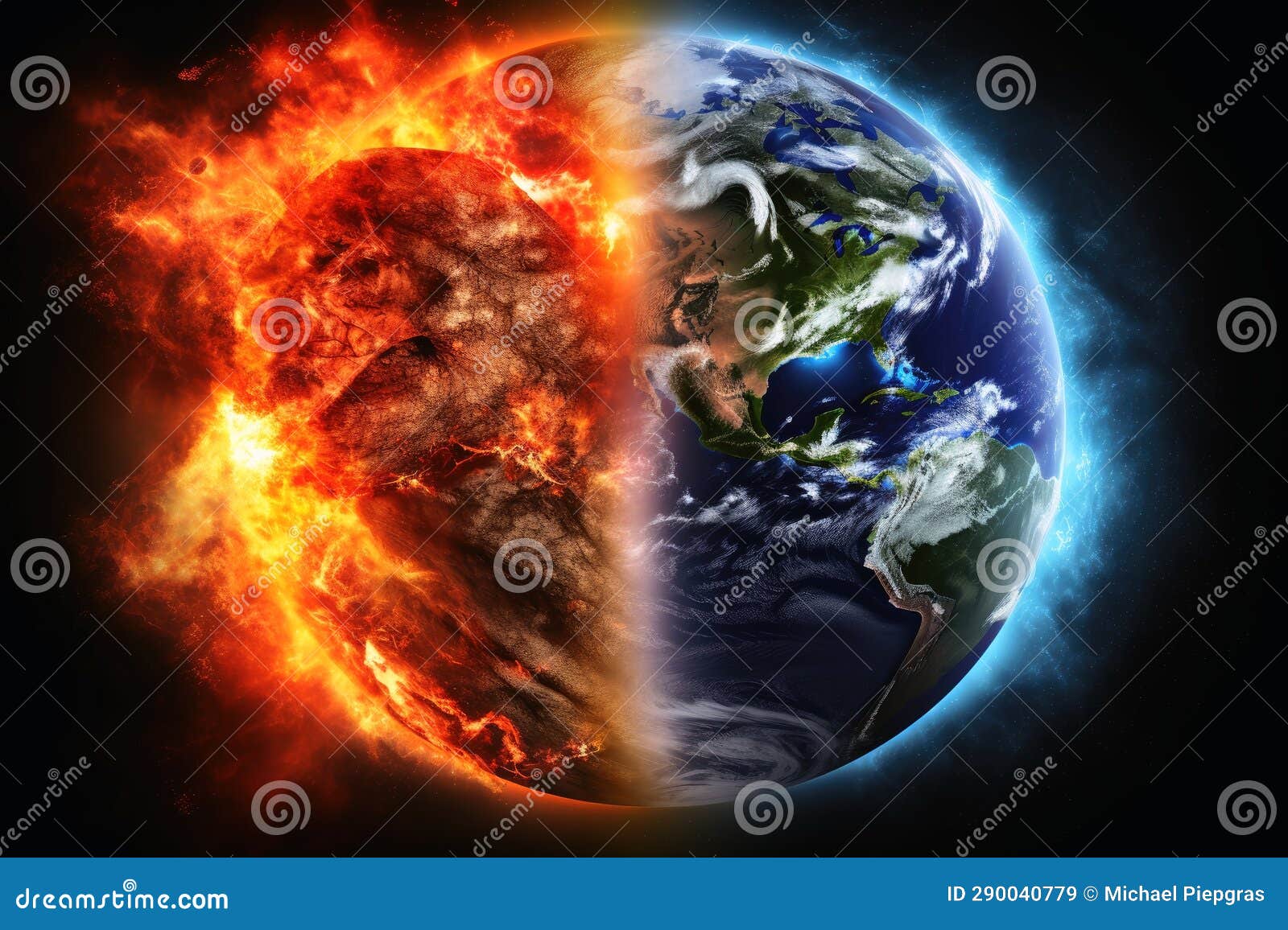 Climate Change on Planet Earth Concept Stock Illustration ...