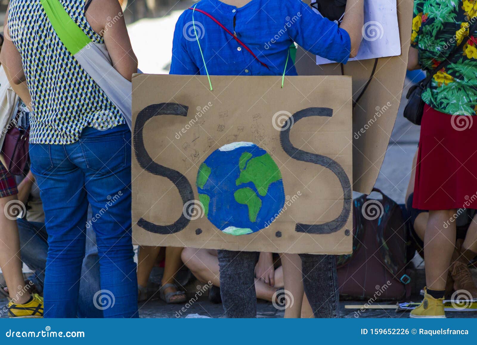 Climate Change Protest Sign Stock Photo - Image of crisis, nature ...
