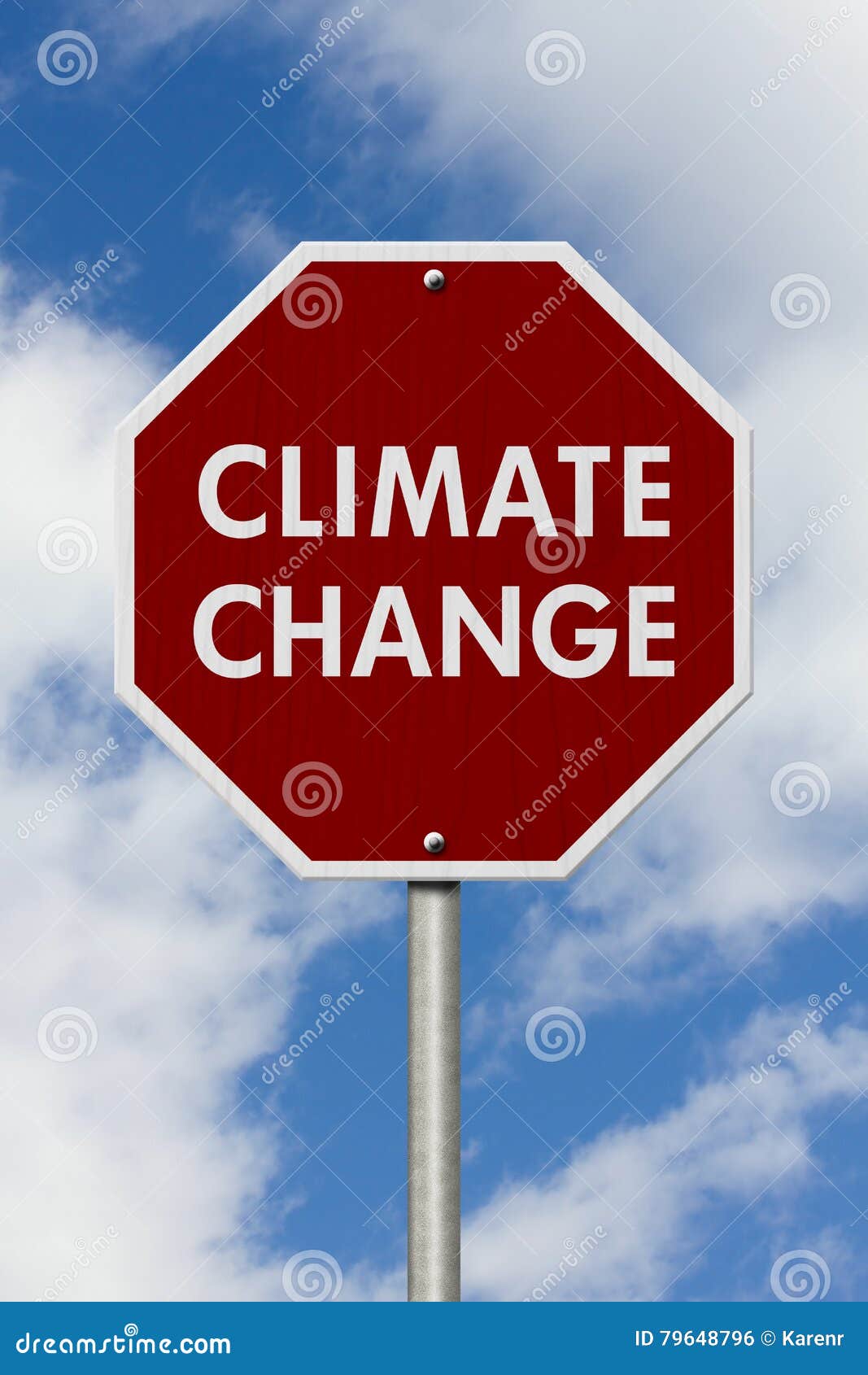 Climate Change Red Stop Highway Road Sign Stock Illustrations – 3 ...