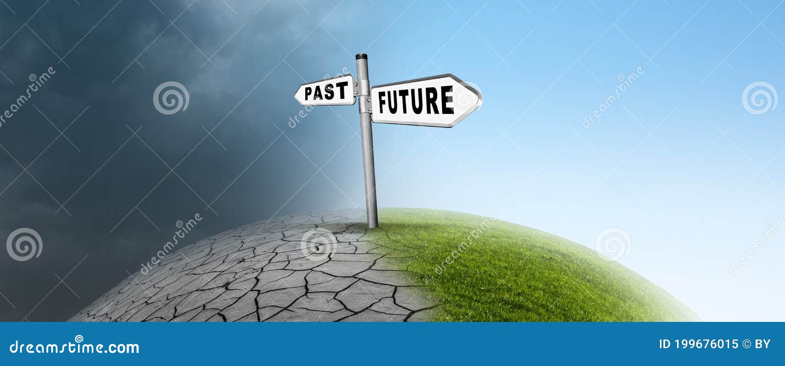Climate Change from Past To Future Stock Image - Image of change ...