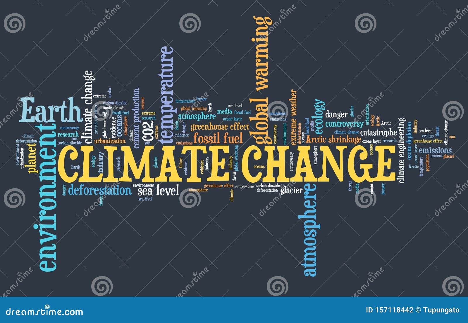 Climate change text stock illustration. Illustration of cloud - 157118442