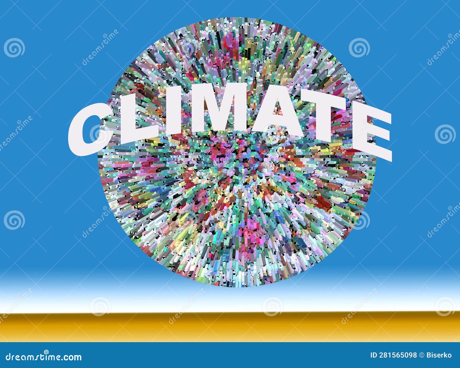 Climate Change Warning Sign Stock Illustration - Illustration of design ...