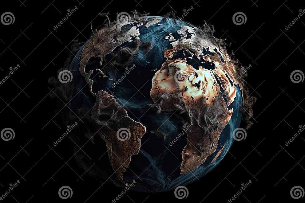 Climate Change Withered Earth. Generative AI Stock Image - Image of ...