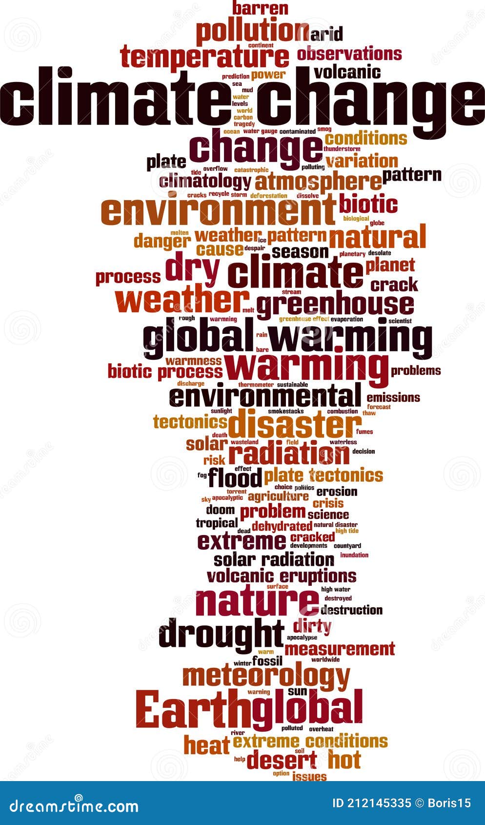 Climate change word cloud stock vector. Illustration of smog - 212145335