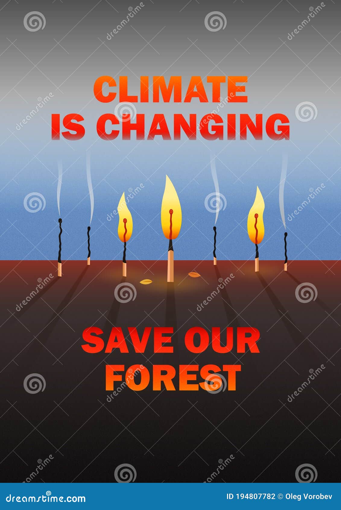 Climate is Changing Poster. Save Our Forest Stock Vector - Illustration ...