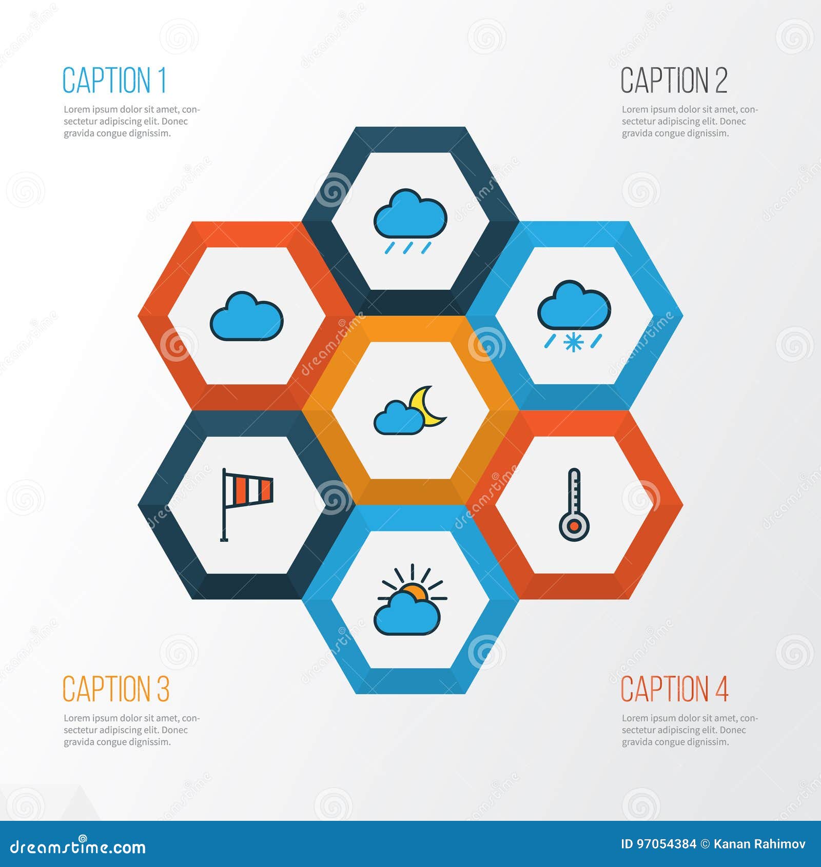Climate Colorful Outline Icons Set. Collection of Clouded, Tornado ...