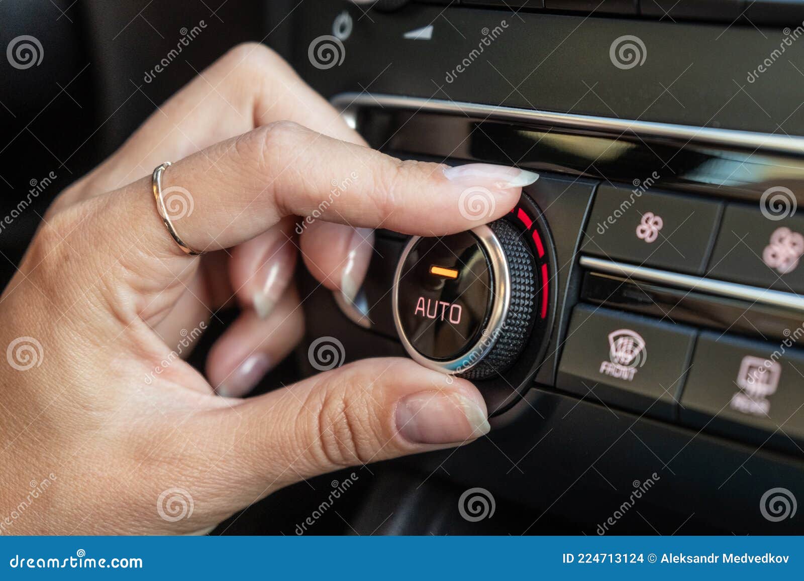 Climate control in the car stock photo. Image of inside - 224713124
