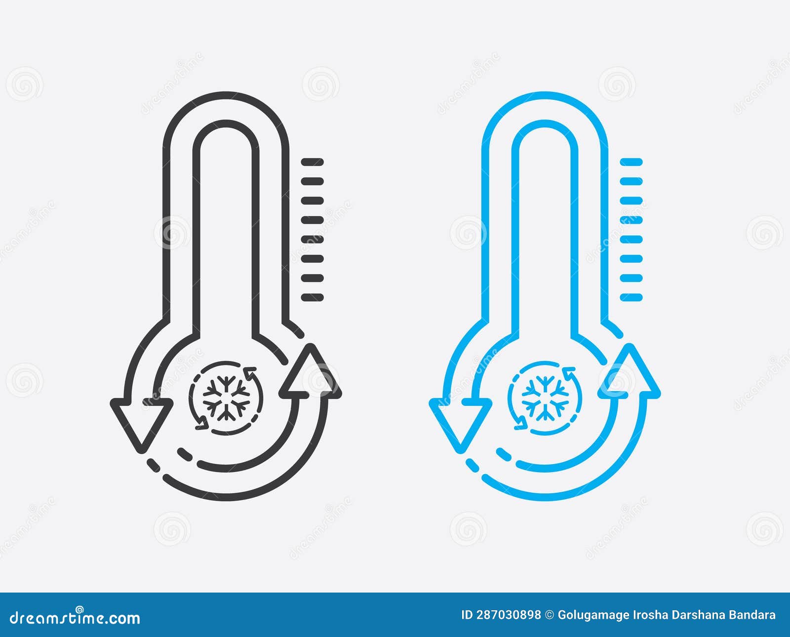 "Climate Control Vector Stock Design - Freezer and Temperature Icon for ...
