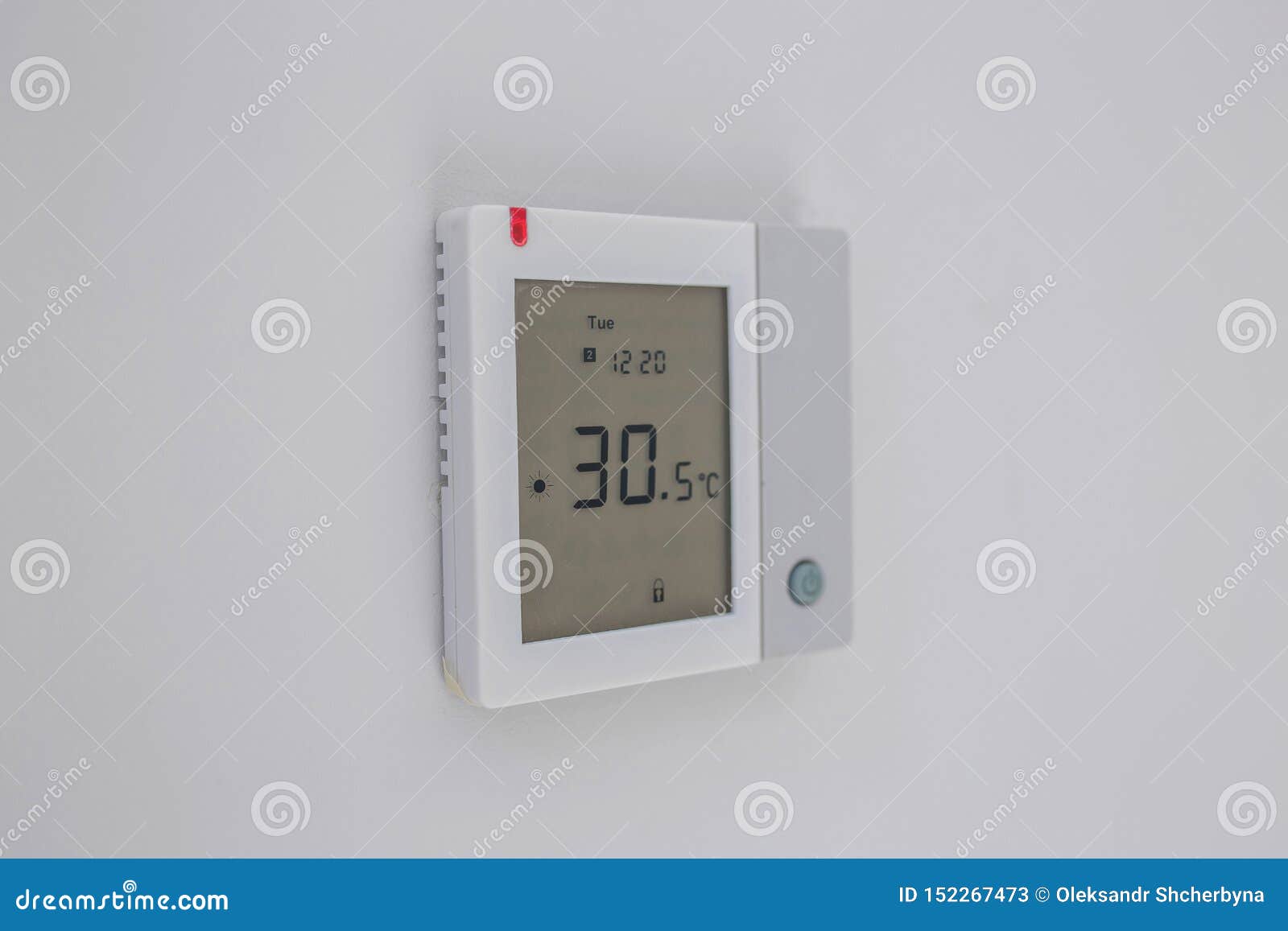 Climate Control Indicator in an Office Building with a Touch Screen ...