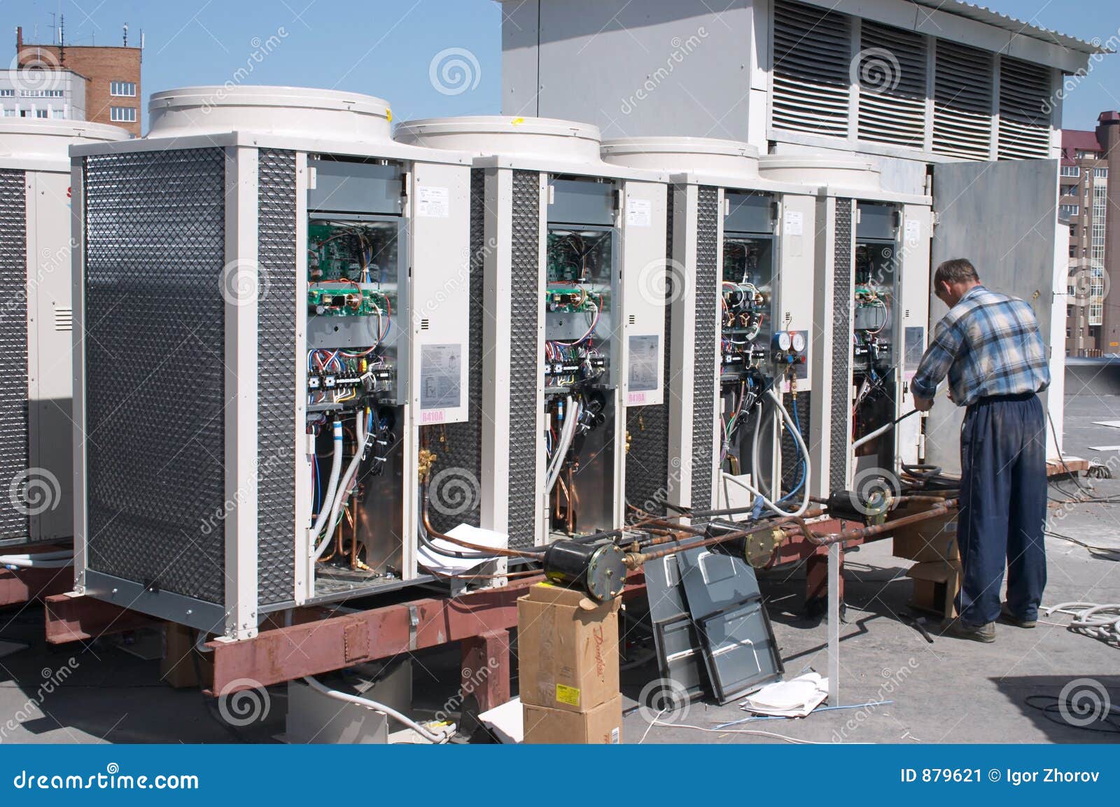 Climate Control Indicator In An Office Building With A Touch Screen ...