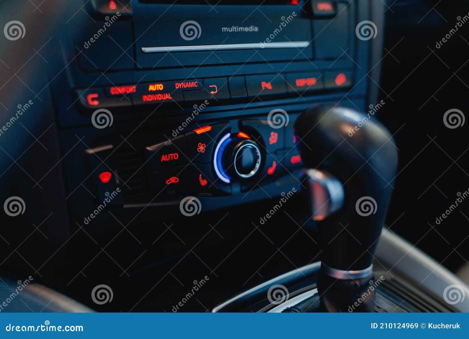 Climate Control Panel with Buttons on the Modern Car. Stock Image ...