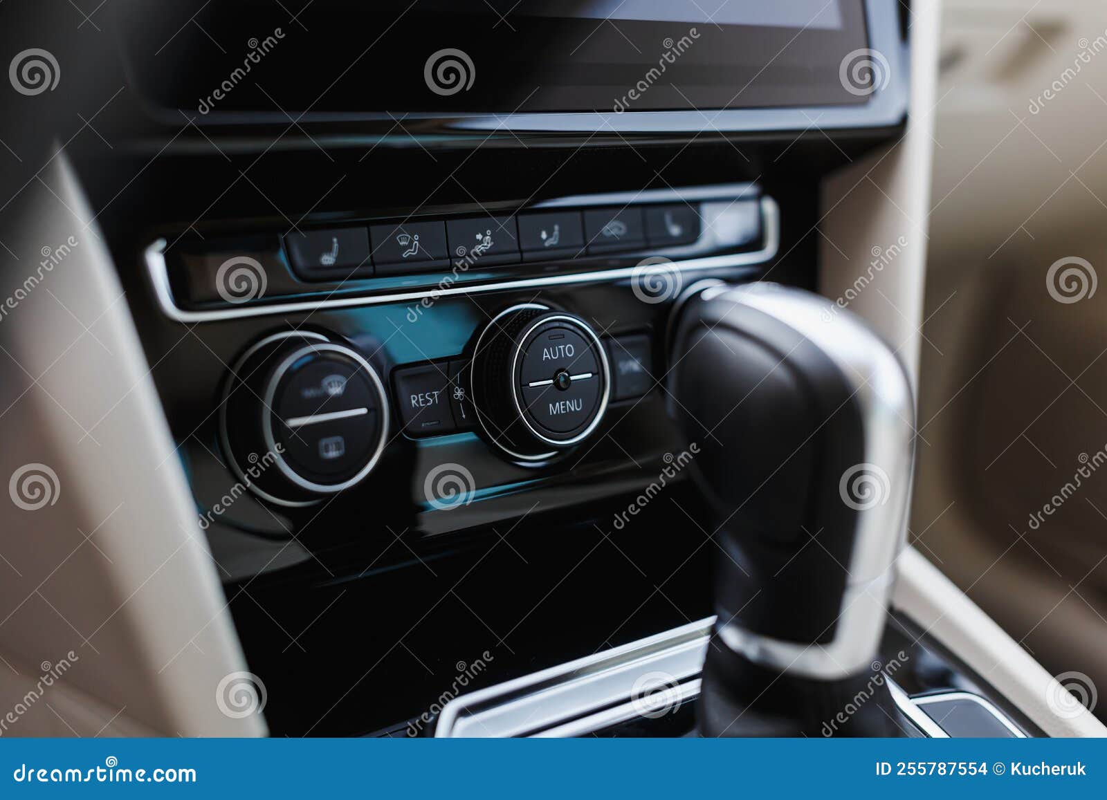 Climate Control Panel in a Modern Car. Stock Photo - Image of luxury ...
