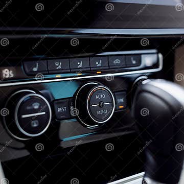 Climate Control Panel in a Modern Car. Stock Image - Image of control ...