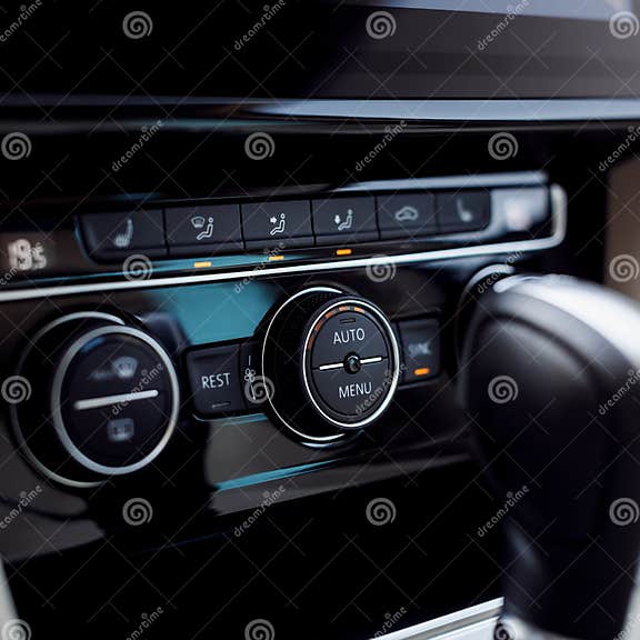 Climate Control Panel in a Modern Car. Stock Image - Image of control ...