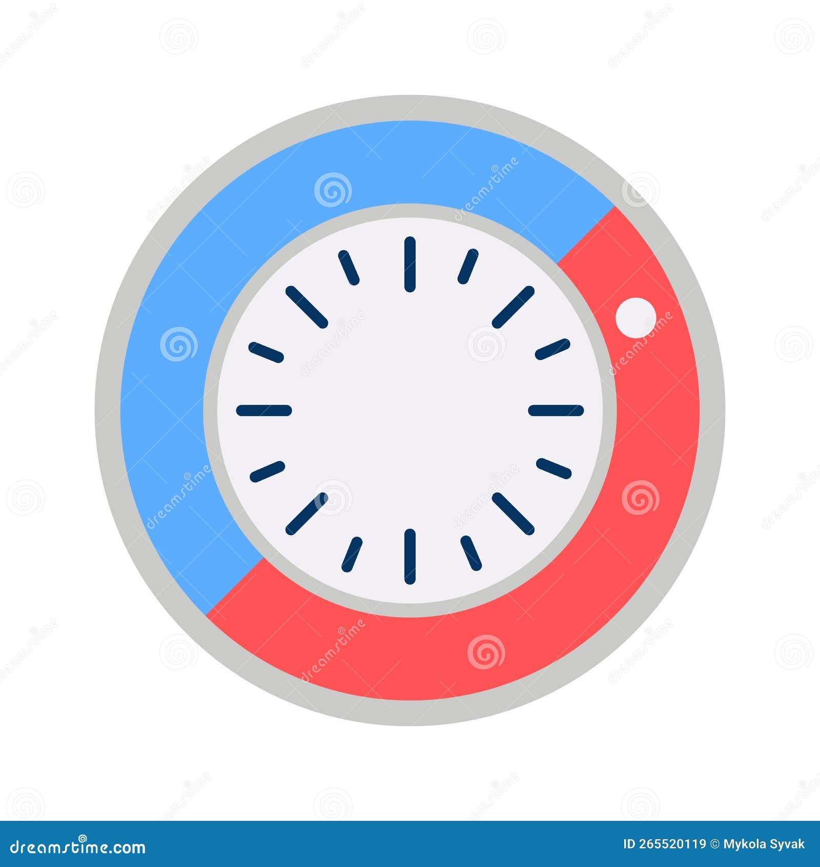Climate Control Regulator Flat Icon with Hot and Cold Stock Vector ...