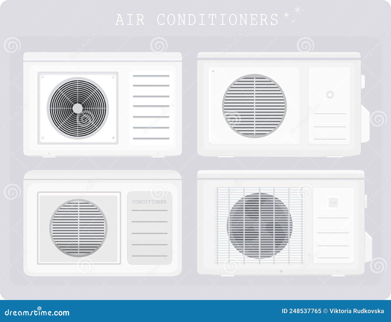 Air Conditioner, Split System For Climate Control With Cold Wind Flows ...