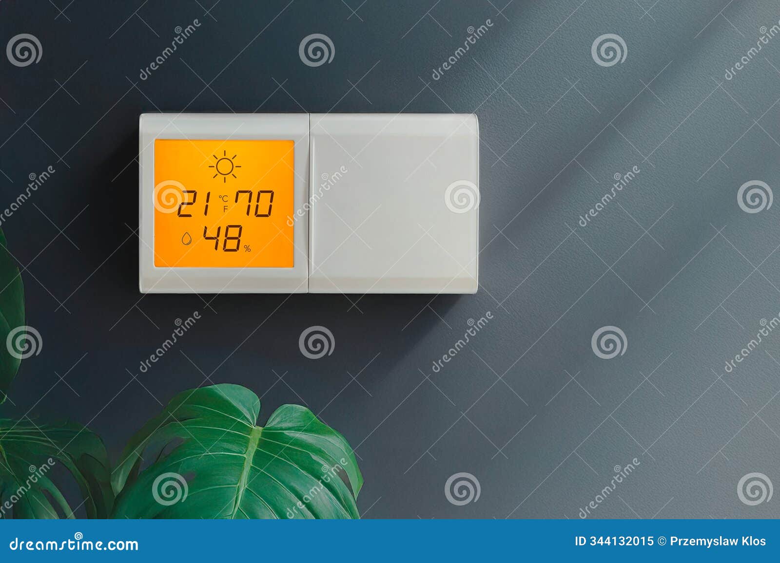 Climate Controller. Smart Home Remote Device. Adjust Temperature ...