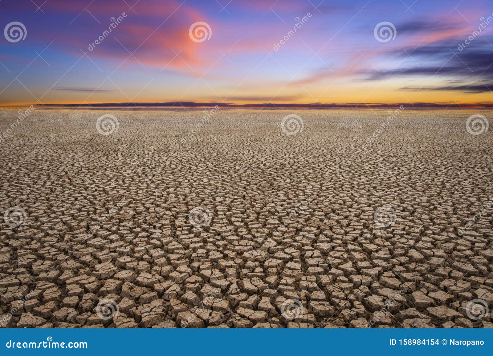 Climate Drought, Pond On Terrain Cracked Soil In Hot Weather Stock ...