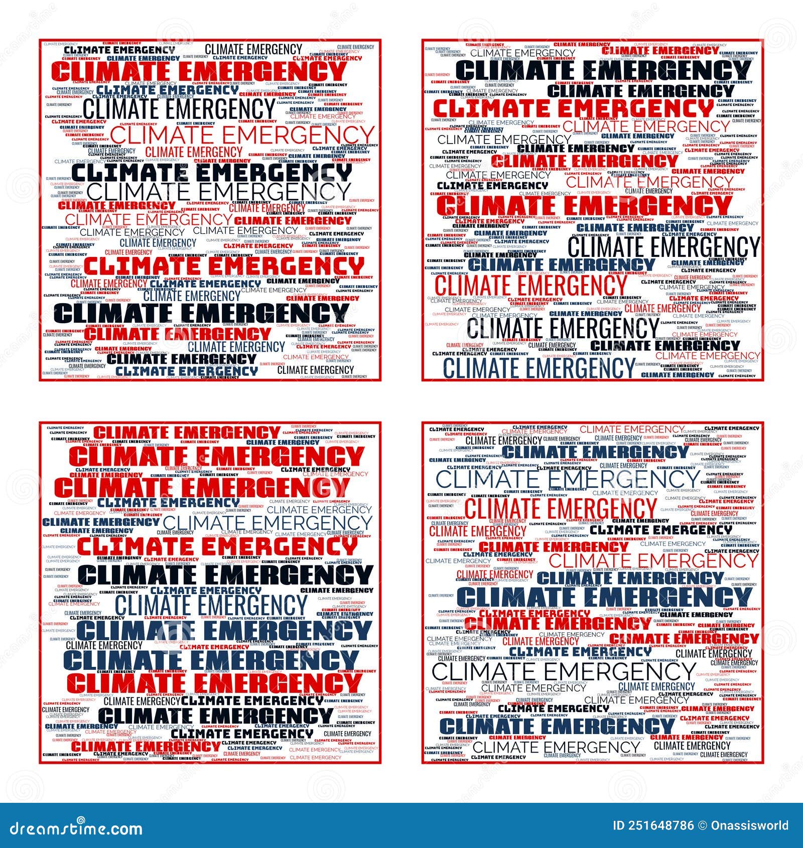 Climate Emergency Text Header Background Illustration Stock ...