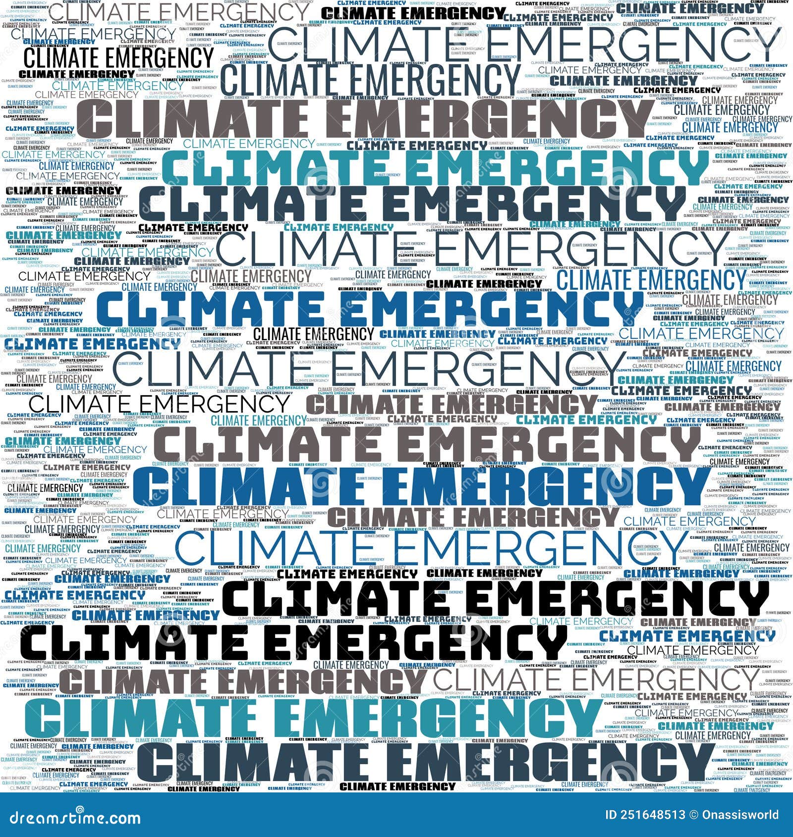 Climate Emergency Text Header Background Illustration Stock ...