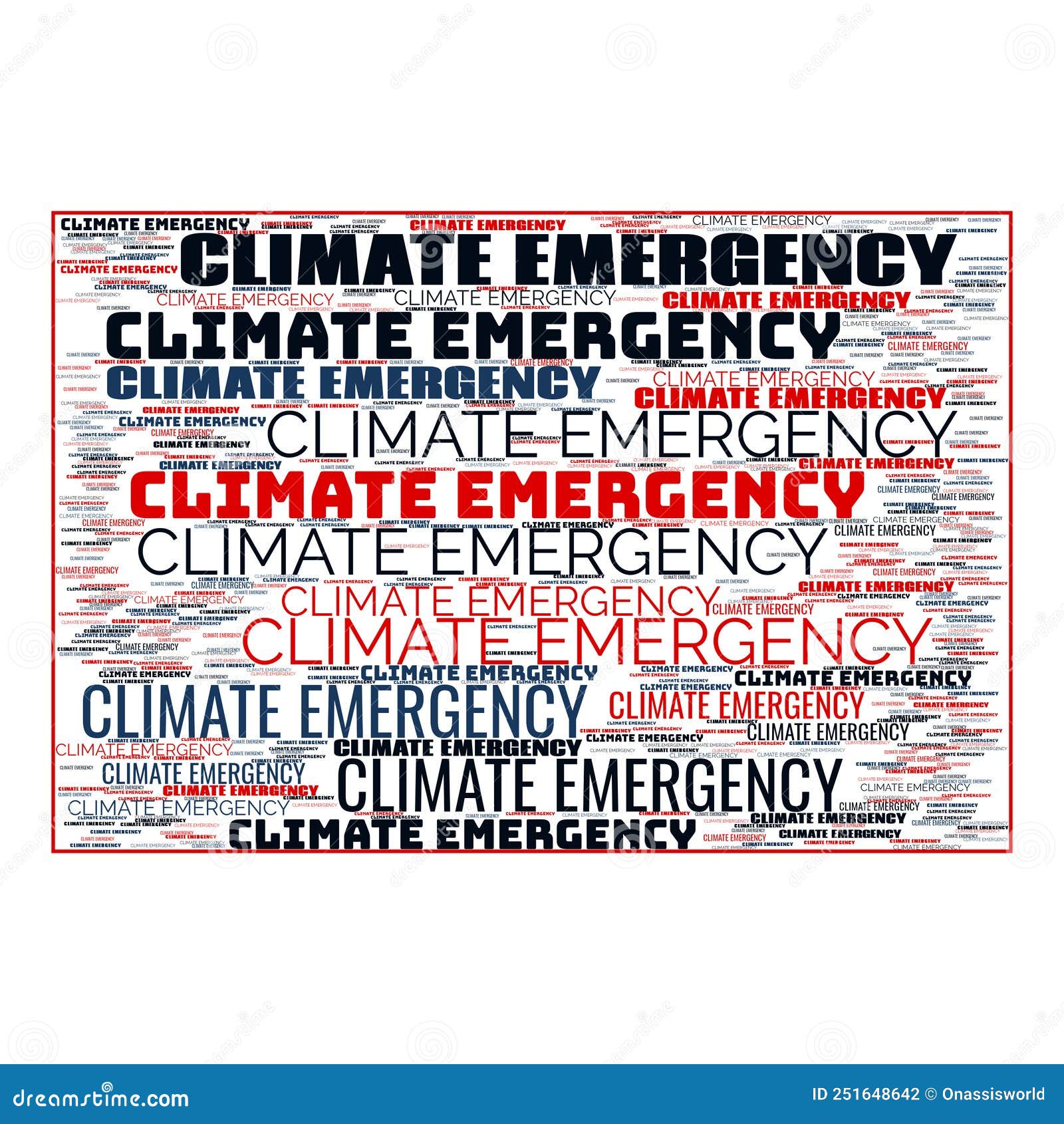 Climate Emergency Text Header Background Illustration Stock ...