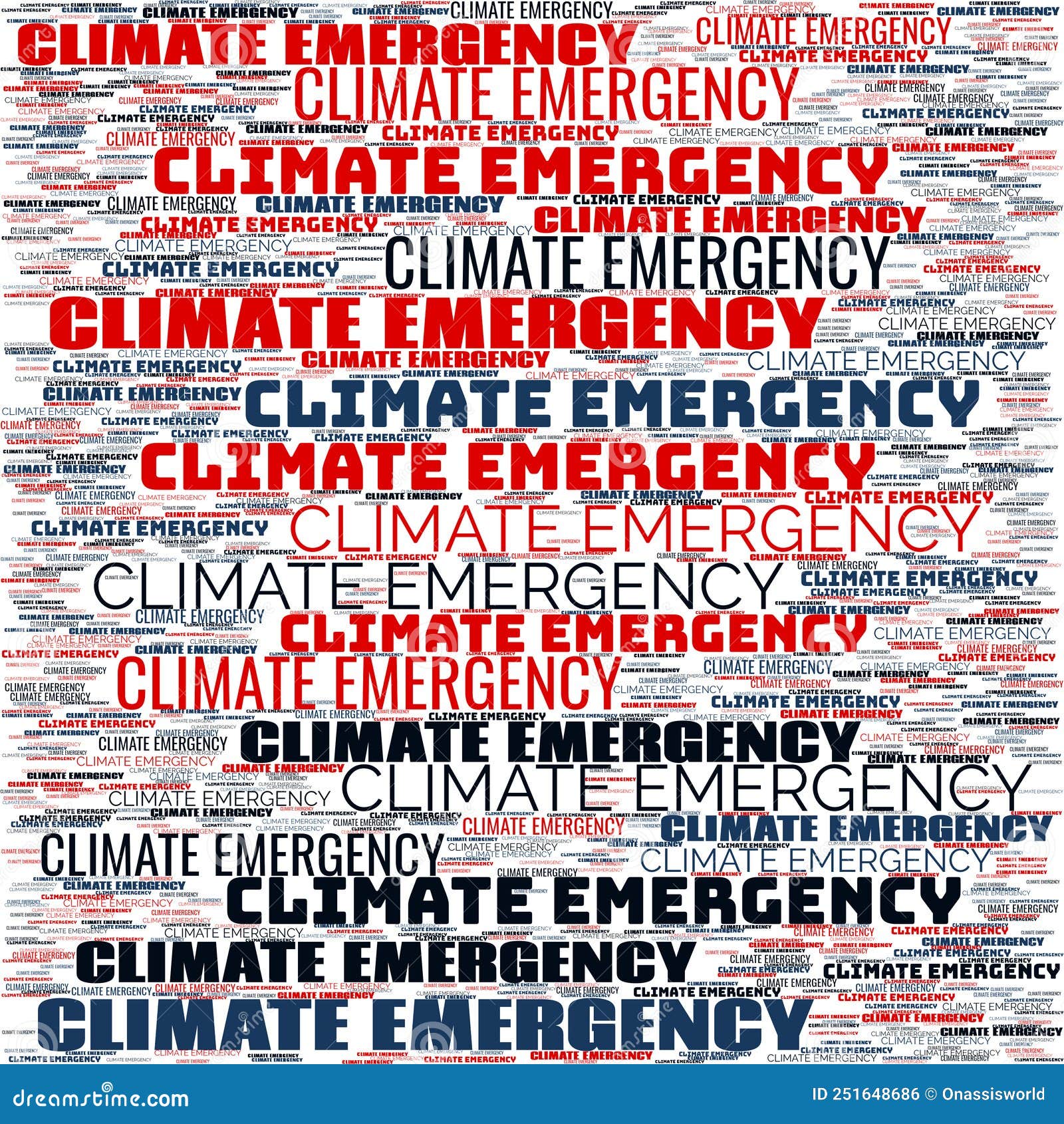 Climate Emergency Text Header Background Illustration Stock ...