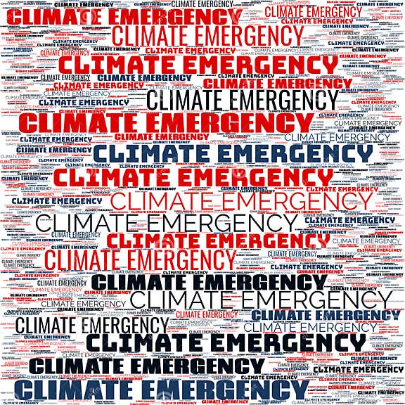 Climate Emergency Text Header Background Illustration Stock ...