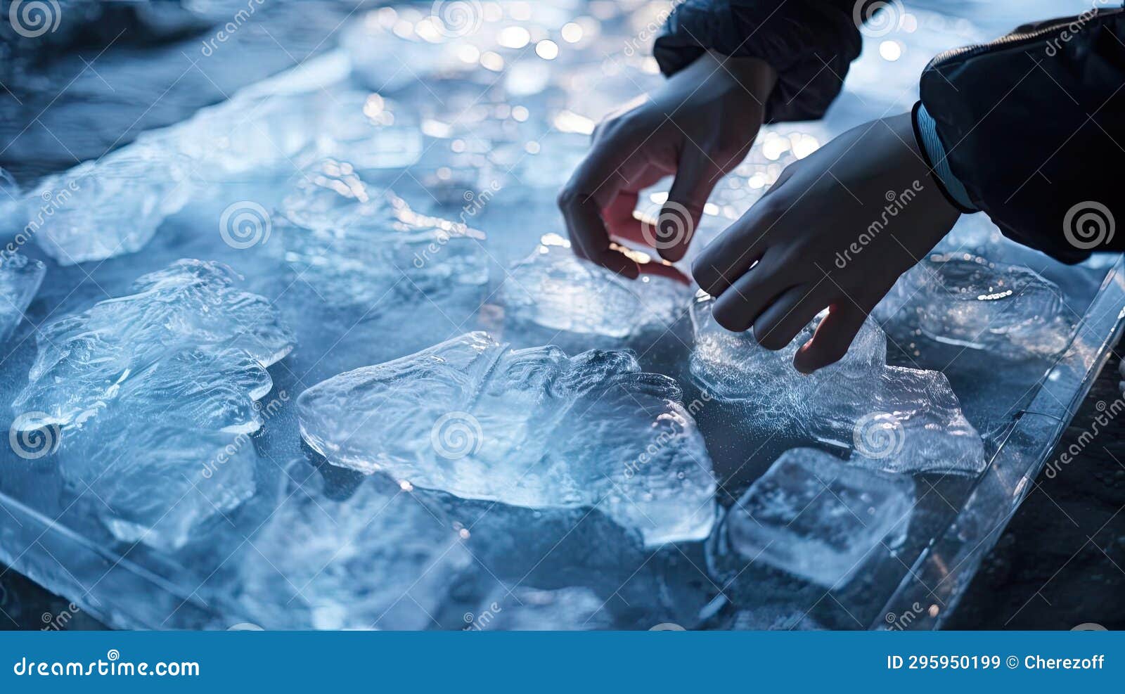 Climate Engineer Exploring Ice Stock Image - Image of exploration ...