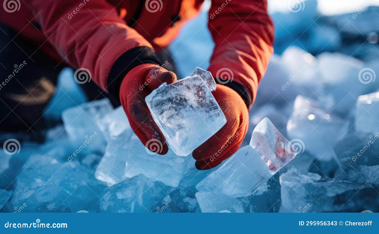 Climate Engineer Exploring Ice Stock Image - Image of north, drifting ...