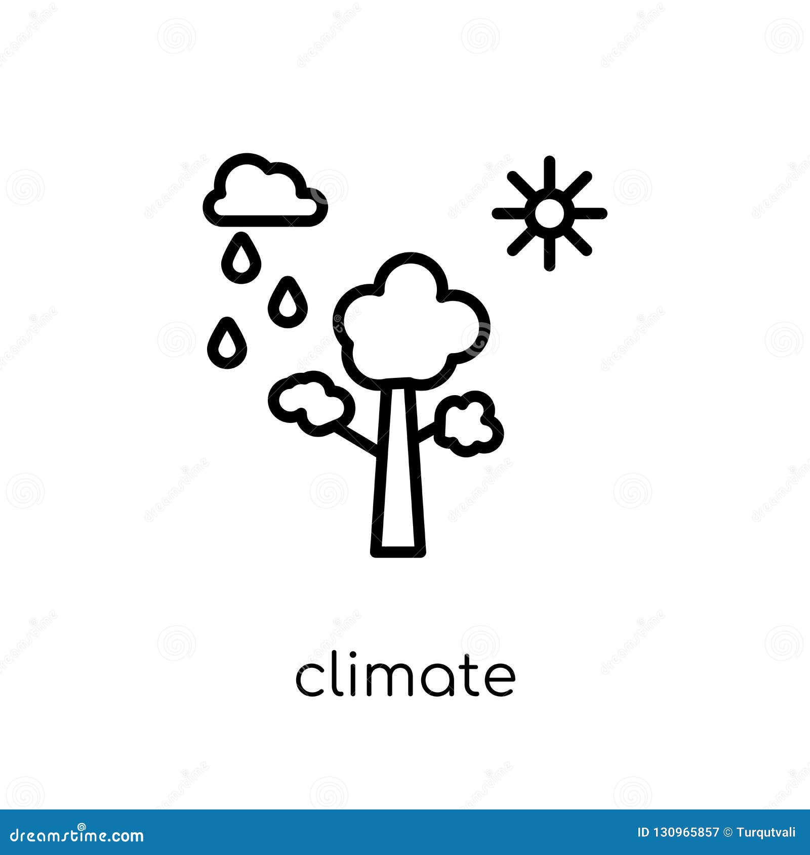 Climate Icon from Collection. Stock Vector - Illustration of sunny ...