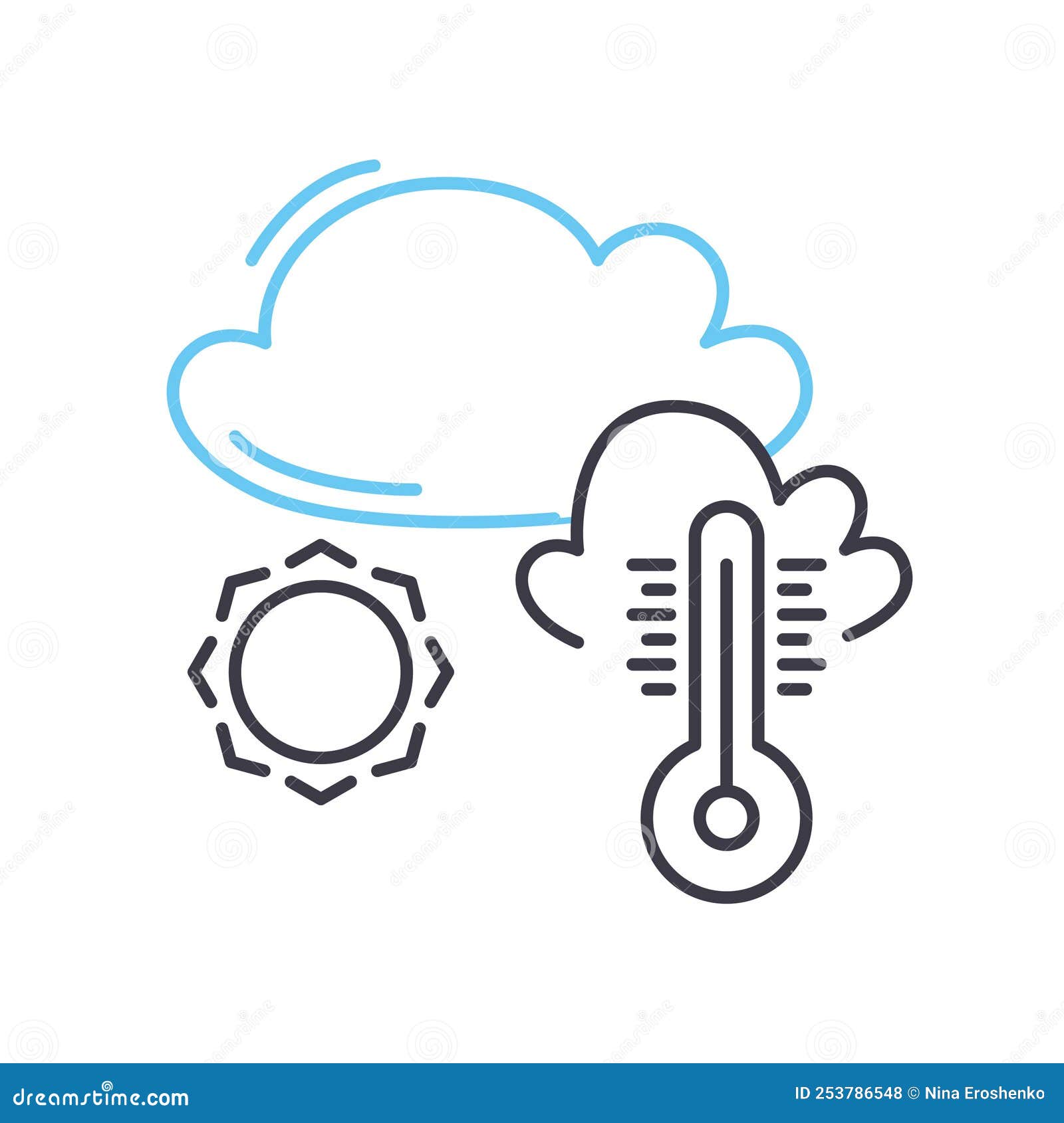 Climate Line Icon, Outline Symbol, Vector Illustration, Concept Sign ...
