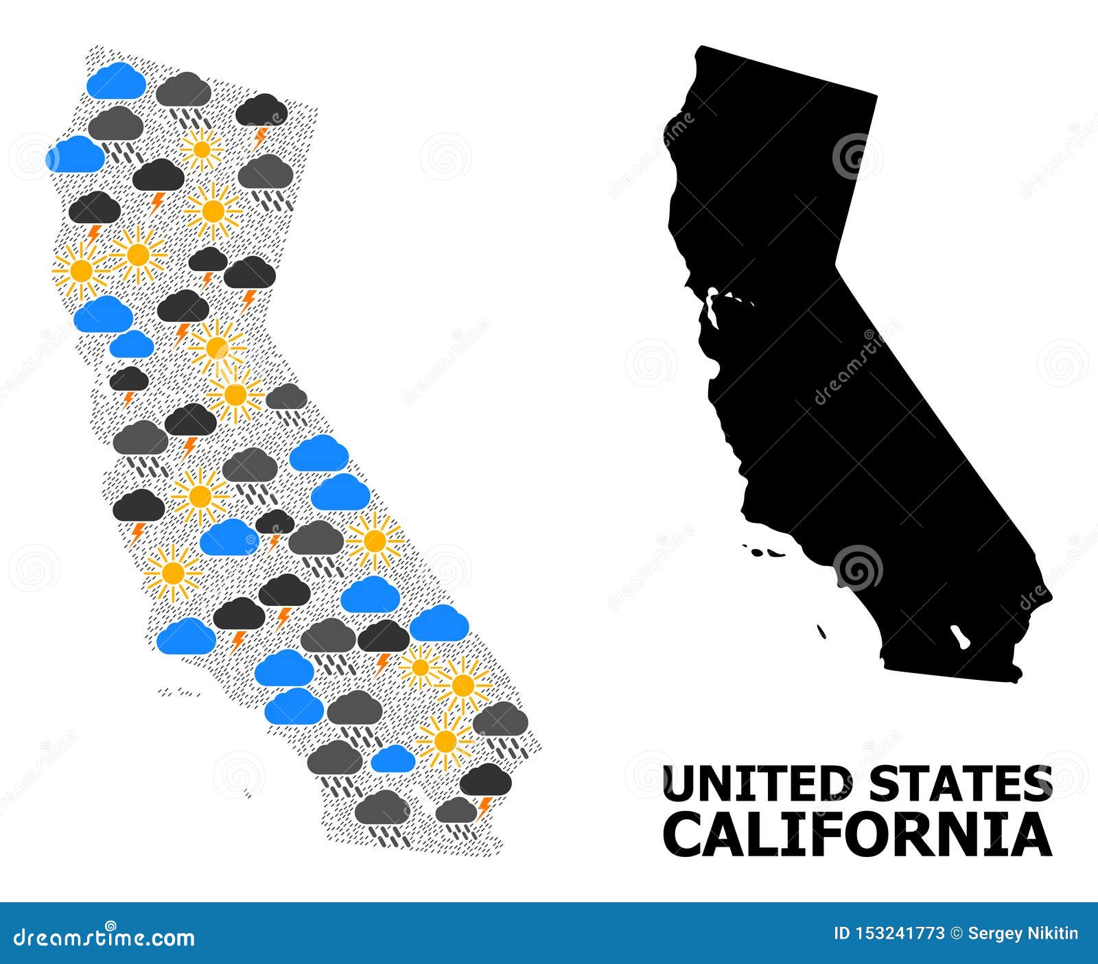 Climate Mosaic Map Of Bowen Island Royalty-Free Cartoon | CartoonDealer ...