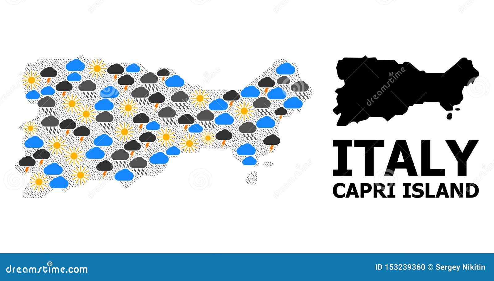 Climate Mosaic Map Of Bowen Island Royalty-Free Cartoon | CartoonDealer ...