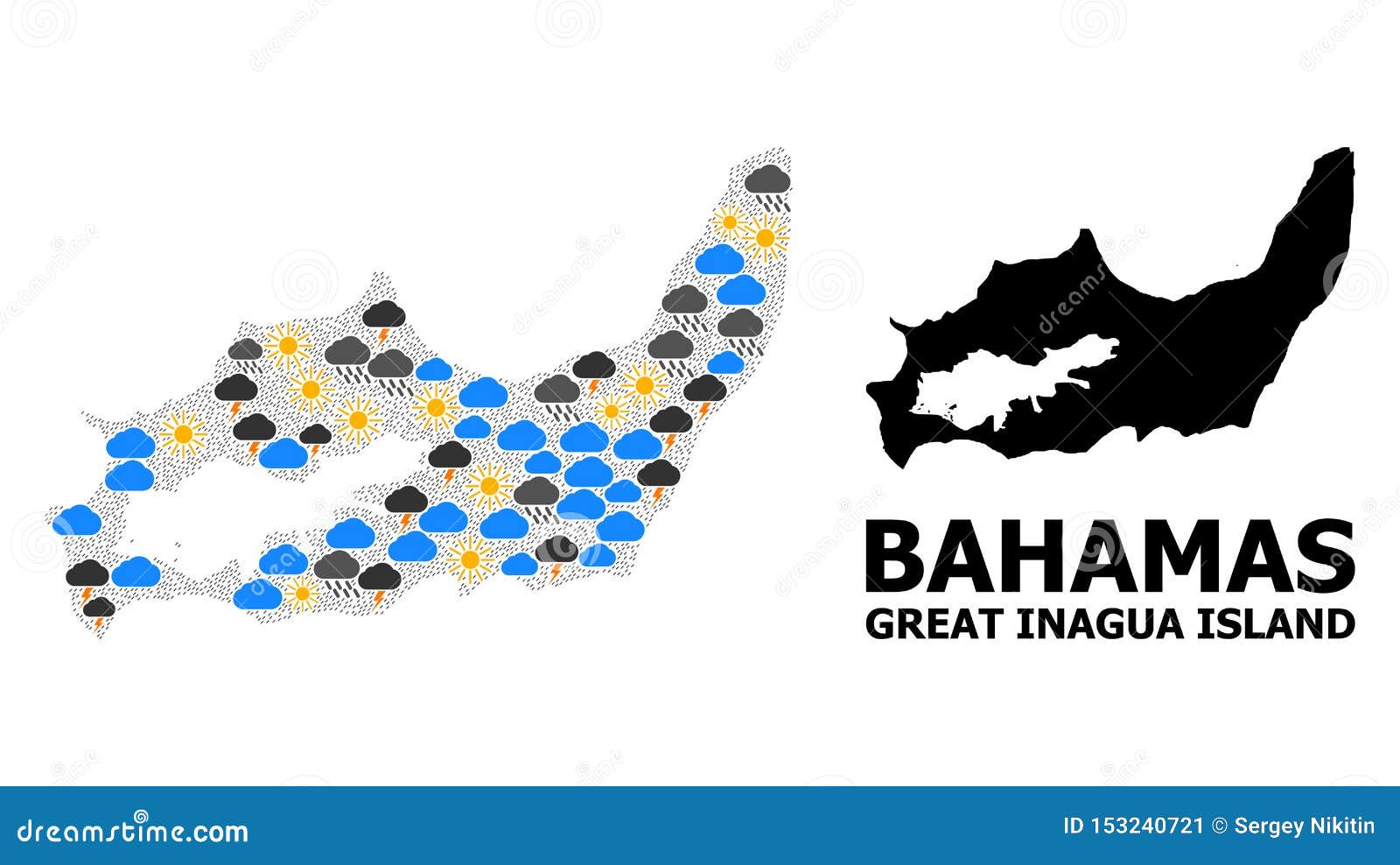 Climate Mosaic Map Of Bowen Island Royalty-Free Cartoon | CartoonDealer ...