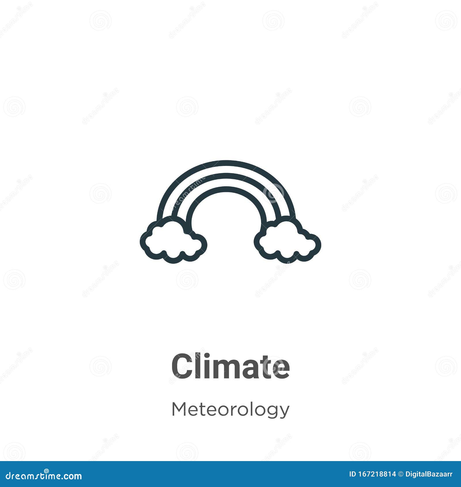 Climate Outline Vector Icon. Thin Line Black Climate Icon, Flat Vector ...