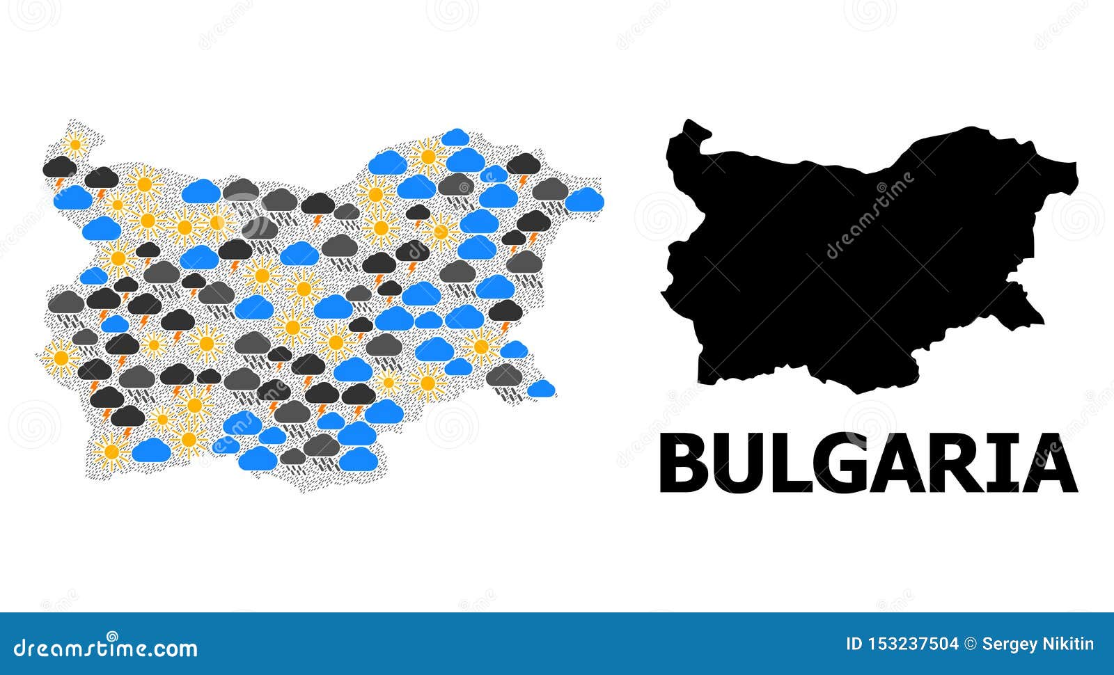Climate Pattern Map of Bulgaria Stock Illustration - Illustration of ...