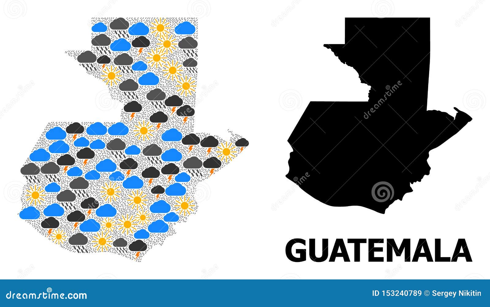 Climate Pattern Map of Guatemala Stock Illustration - Illustration of ...