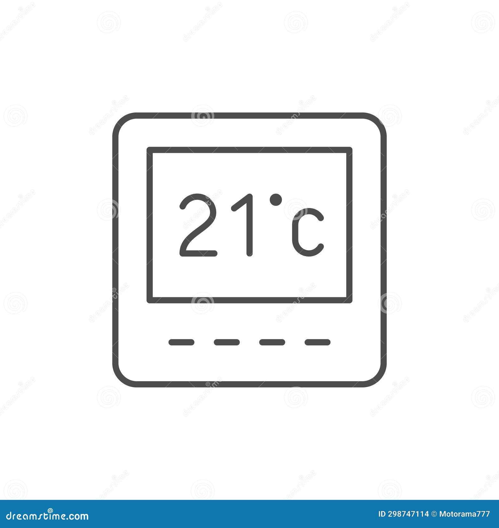 Climate System Display Line Icon Stock Vector - Illustration of ...