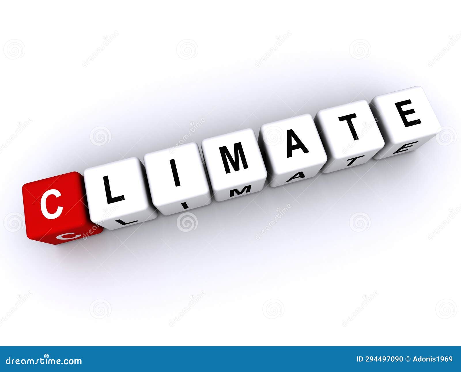 Climate Word Block on White Stock Illustration - Illustration of word ...