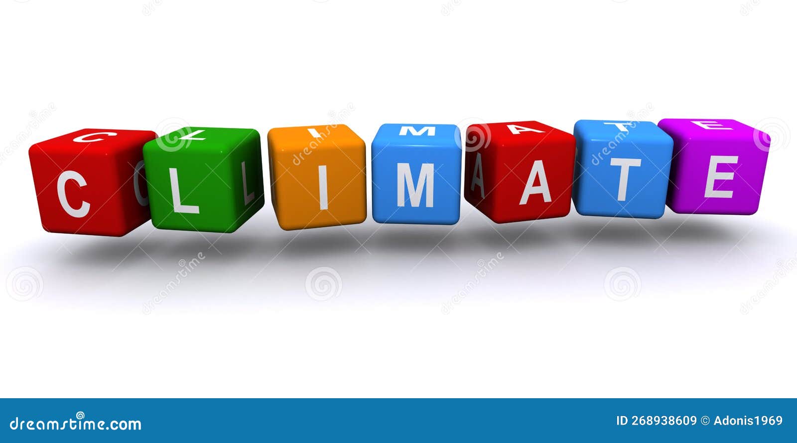 Climate Word Block on White Stock Illustration - Illustration of nature ...