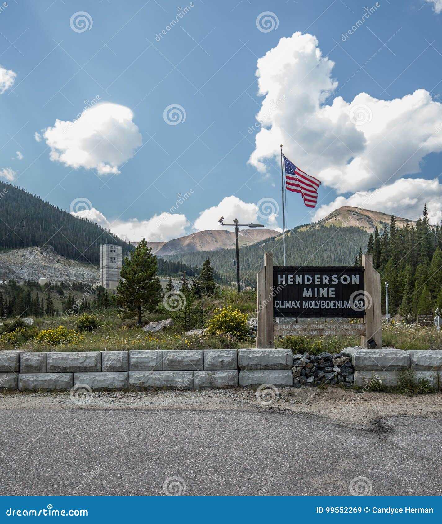 Henderson Mine entrance editorial stock image. Image of mining - 99552269