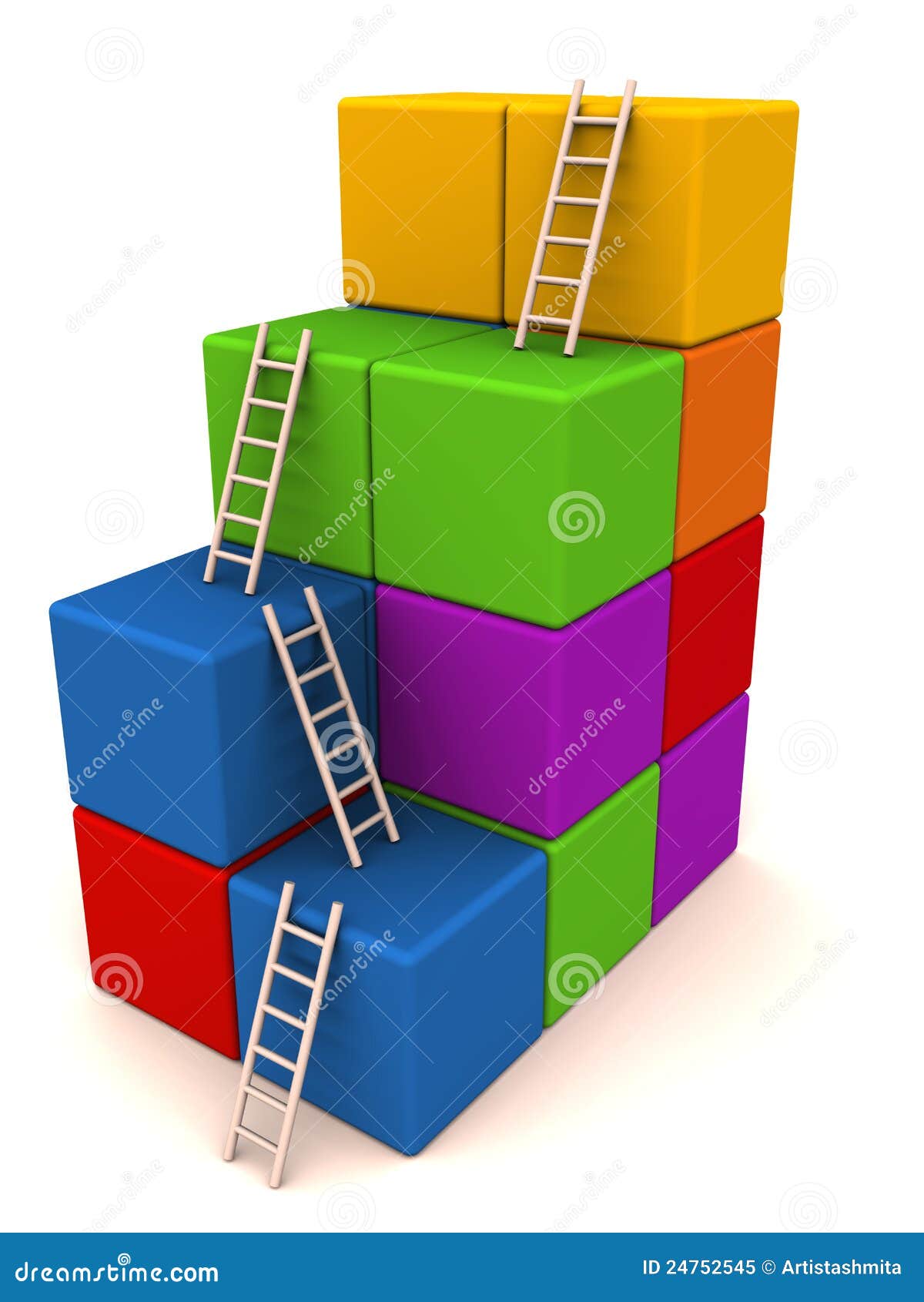 Climb success ladder stock illustration. Illustration of rise - 24752545