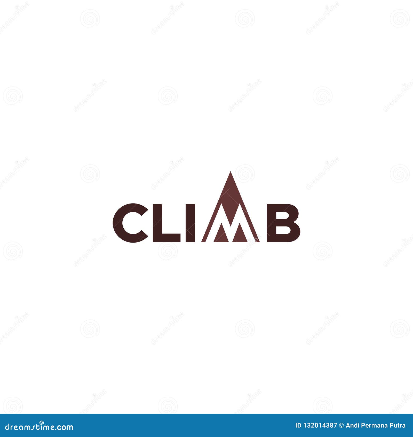 Climb Text Logo Vector Design Stock Vector - Illustration of mountain ...